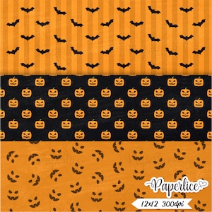 Halloween Digital Paper Trick or Treat Scrapbook Papers - Etsy