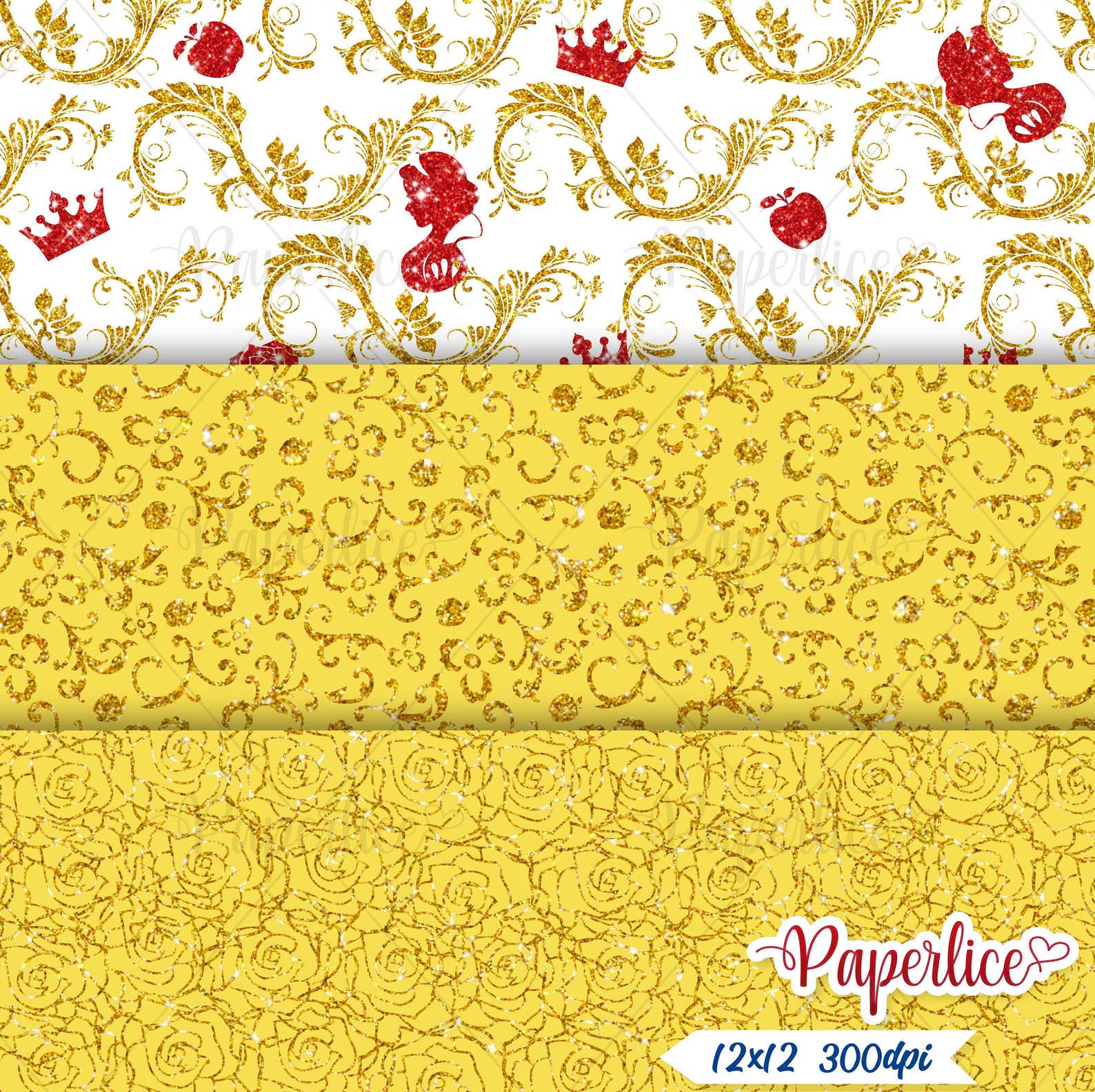 Snow White Digital Paper Kit Digital - Etsy