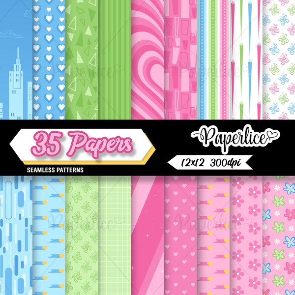 Girl Digital Paper - Etsy