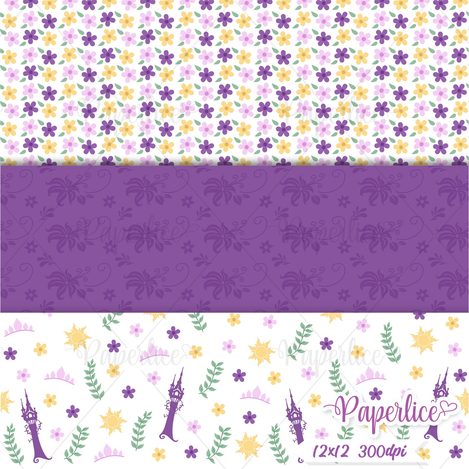 Tangled Digital Papers Seamless Pattern - Etsy