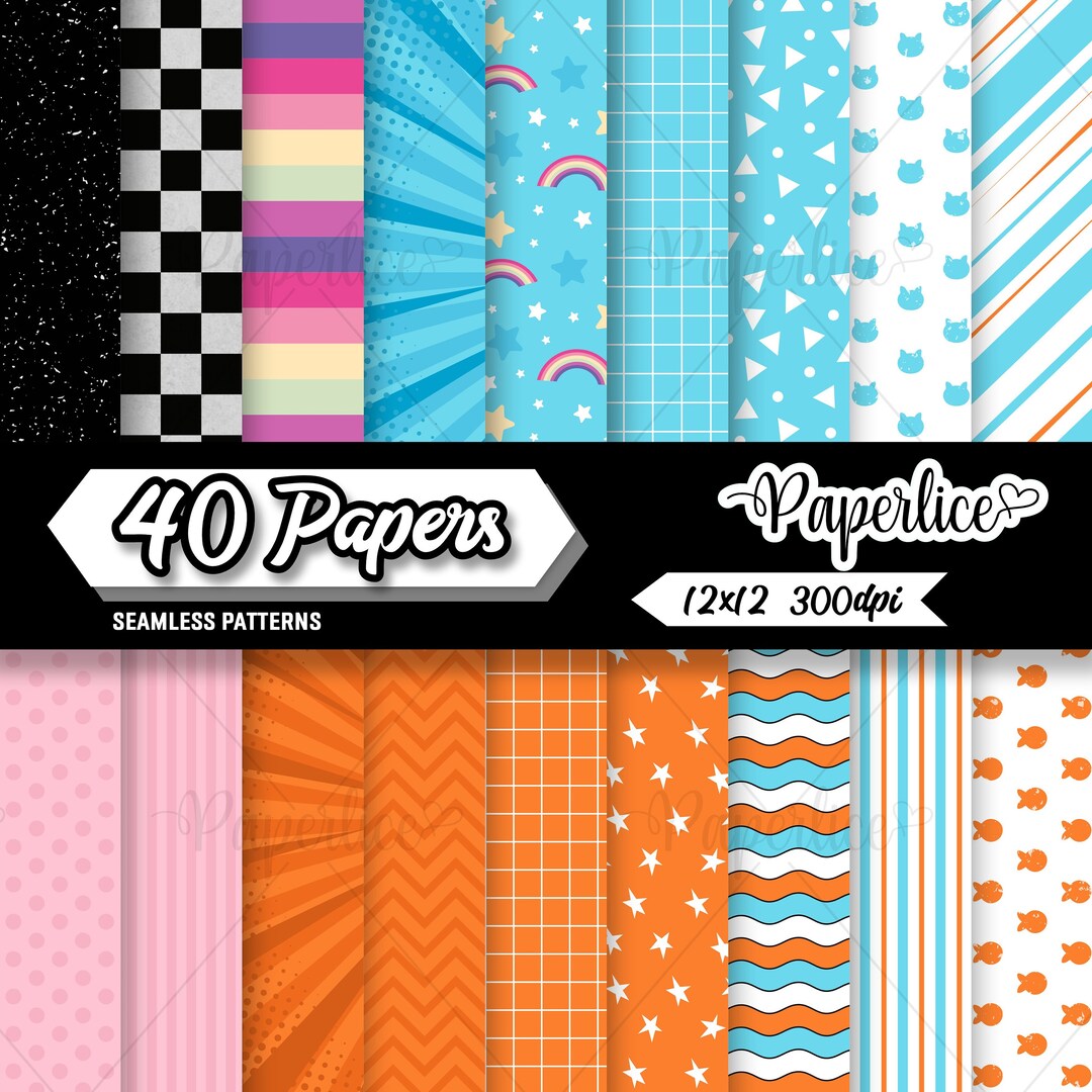 Colorful World Digital Paper - Etsy