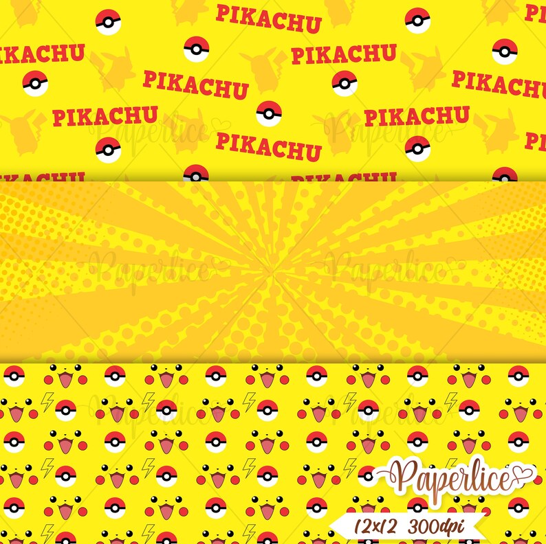 PikaPoke Digital Paper Kit Digital | Etsy