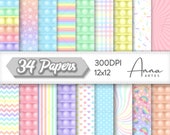 Pop It Digital Paper Pastel Rainbow Pop Fidget Toy Crown - Etsy