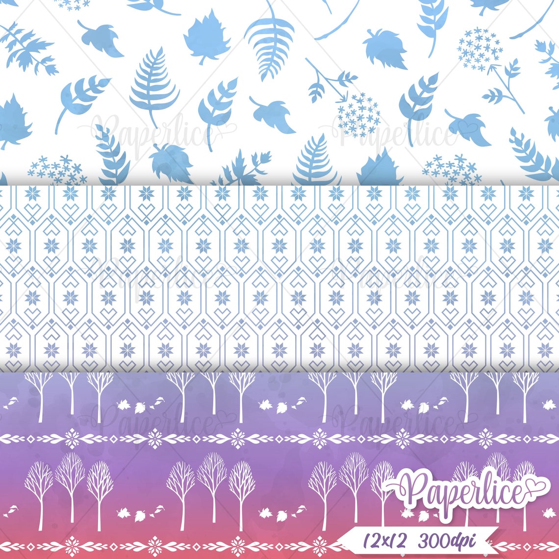 Ice Frozen 2 Digital Paper - Etsy