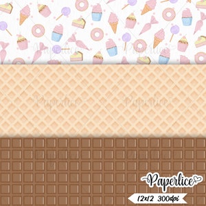Sweets & Treats Digital Paper, Cupcakes, Donuts, Candy, Sprinkles ...