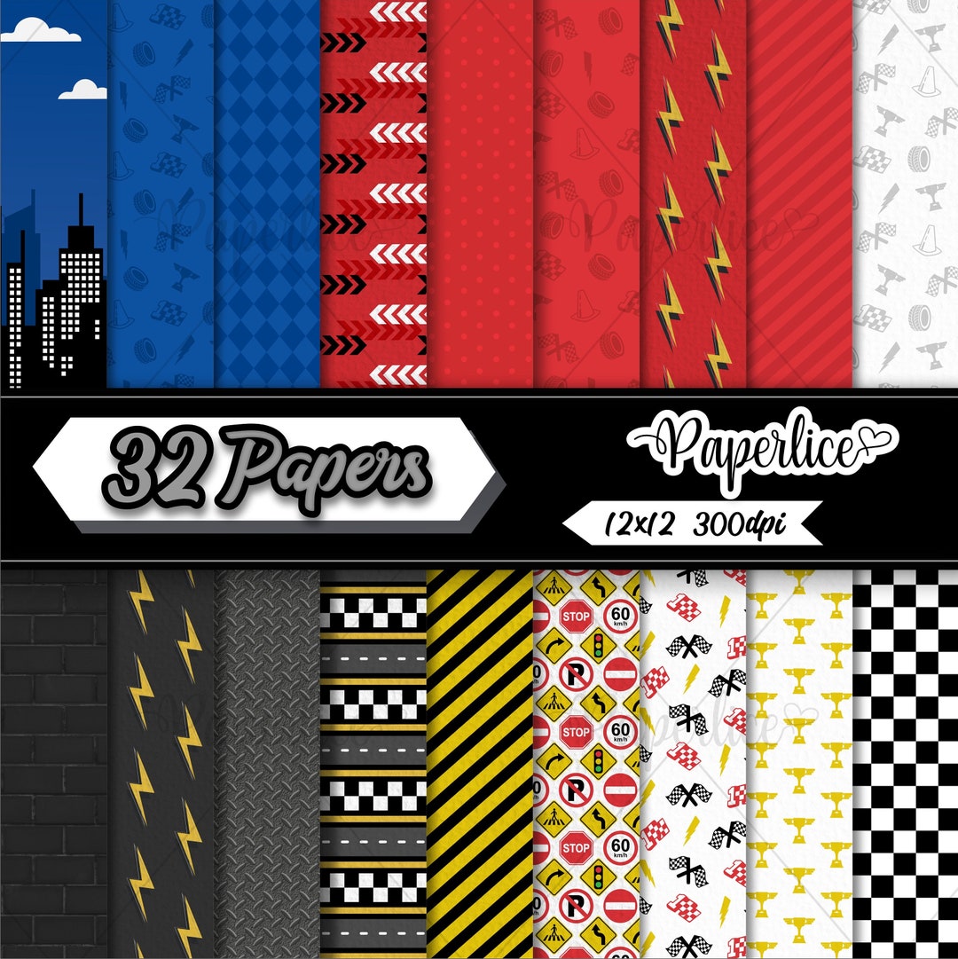 Cars Digital Paper - Etsy