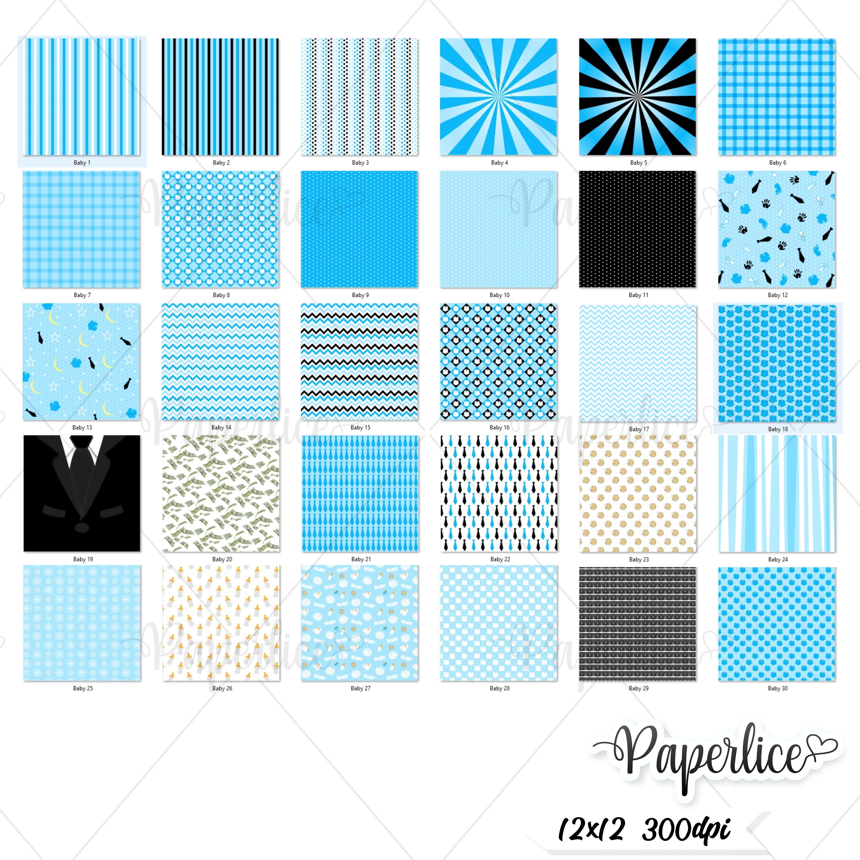 Baby Boy Digital Paper - Etsy
