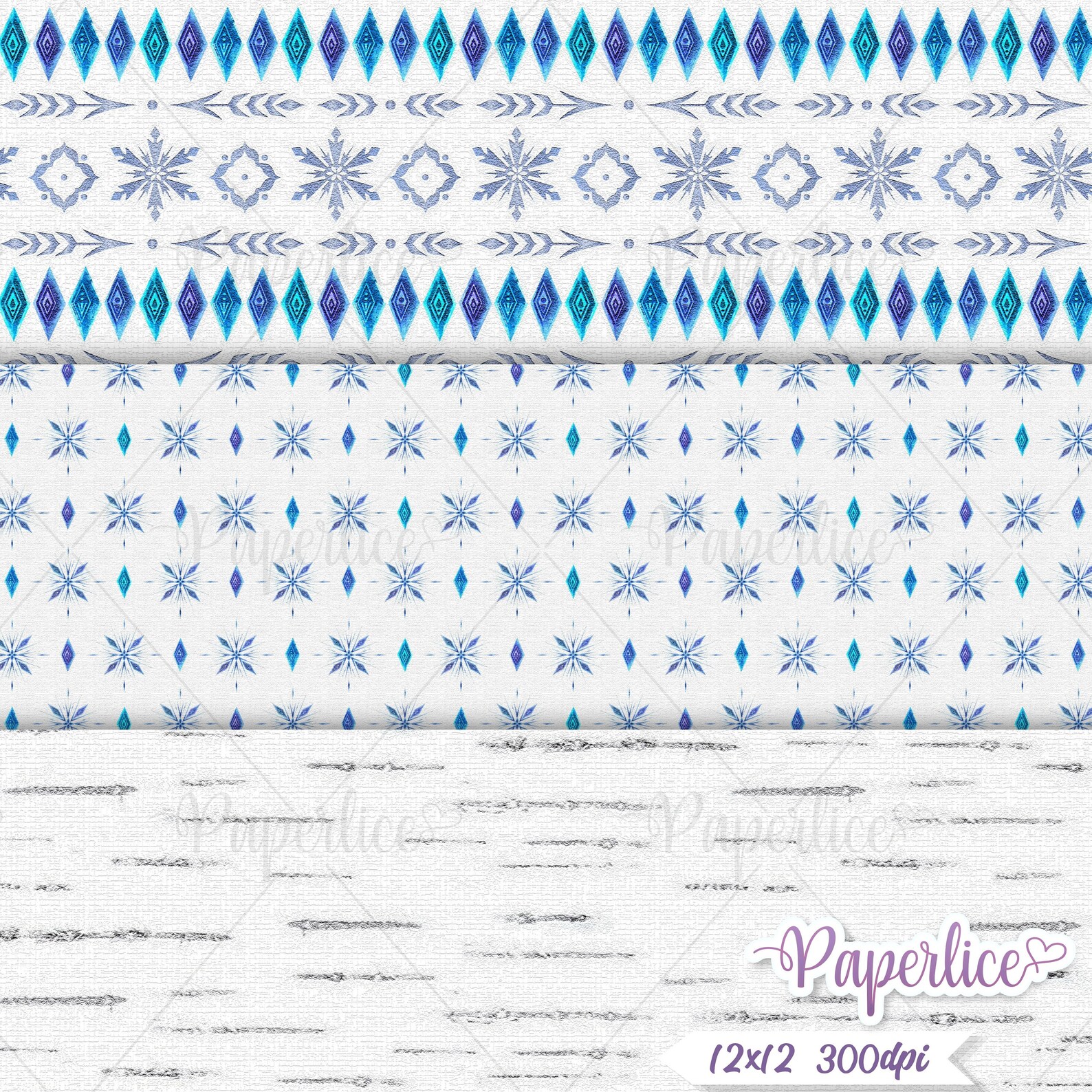 Ice Frozen 2 Digital Paper - Etsy