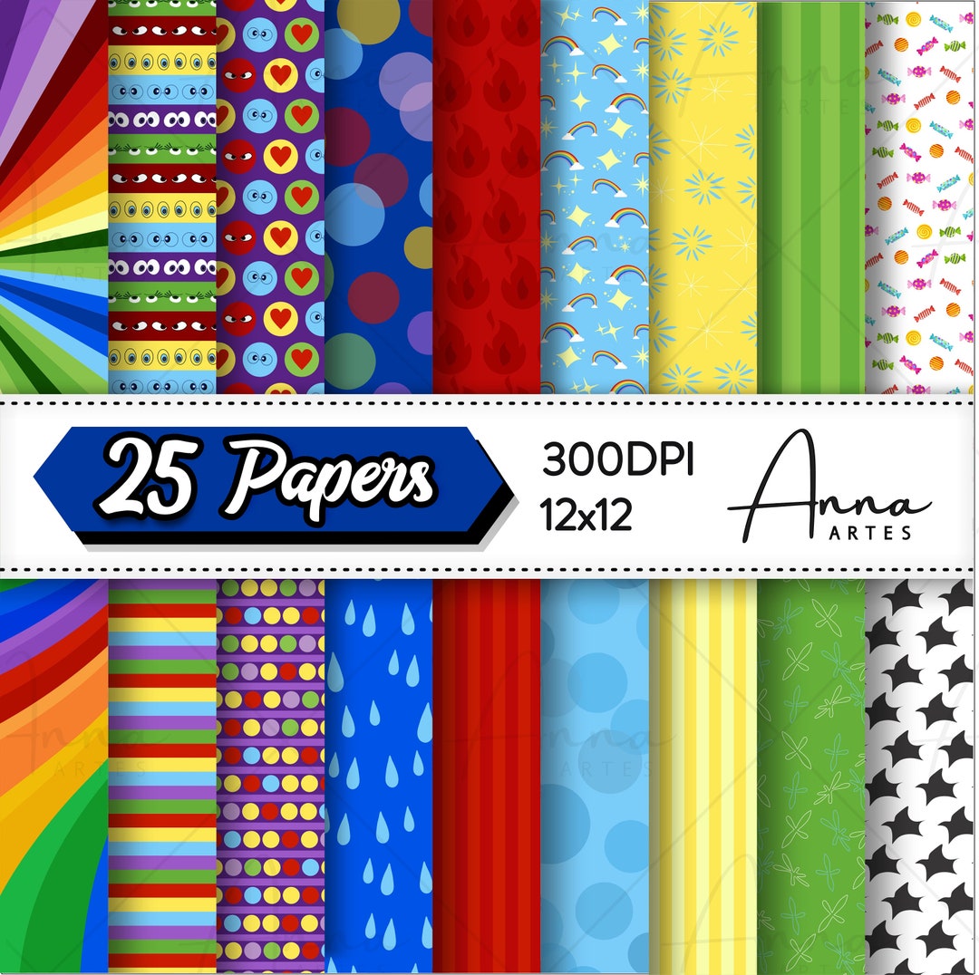 Emotions Digital Paper - Etsy