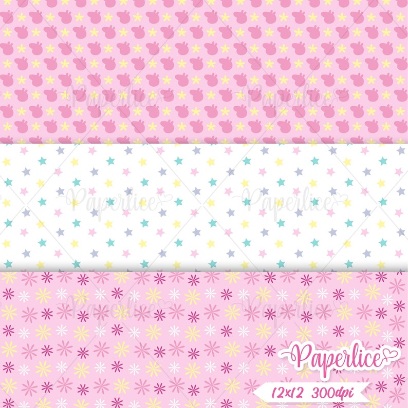 Pink Pig Scrapbook Digital Paper - Etsy