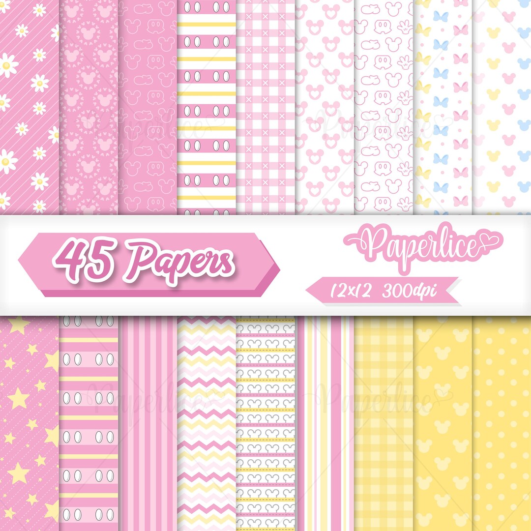Baby Girl Digital Paper Scrapbook Background - Etsy