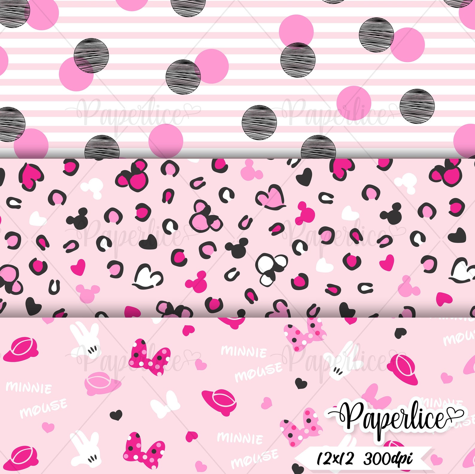 Mini Pink Digital Paper - Etsy