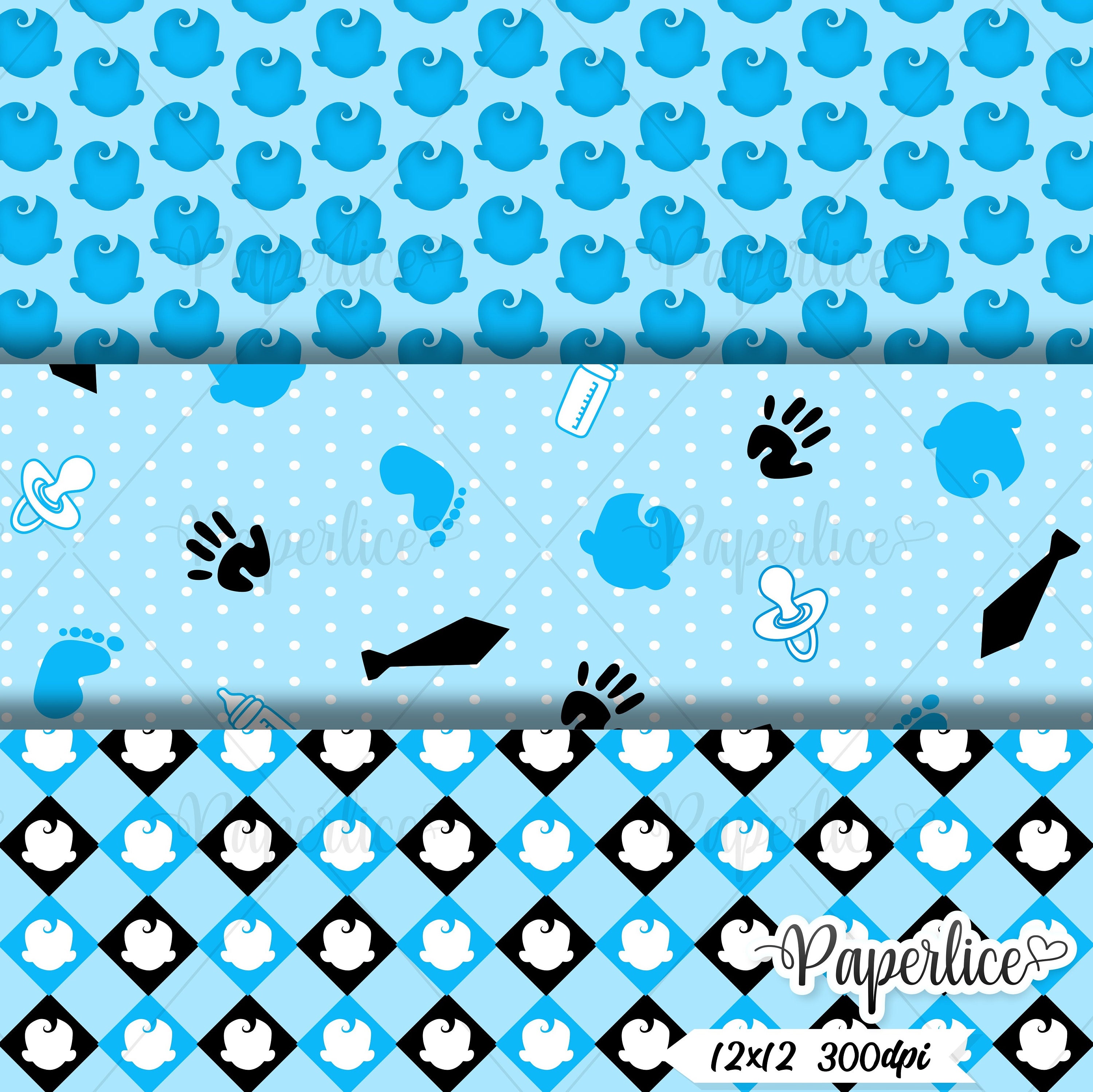 Baby Boy Digital Paper - Etsy