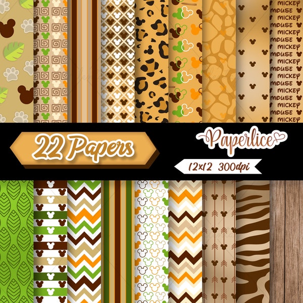 Safari Digital Paper - Etsy