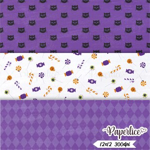 Halloween Digital Paper Trick or Treat Scrapbook Papers - Etsy