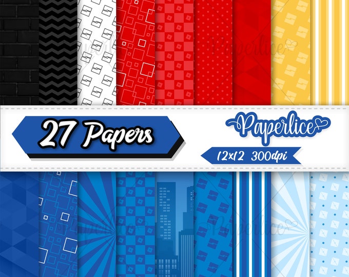 Roblox Digital Papers, Roblox Backgrounds, Roblox Papers, Scrapbook ...
