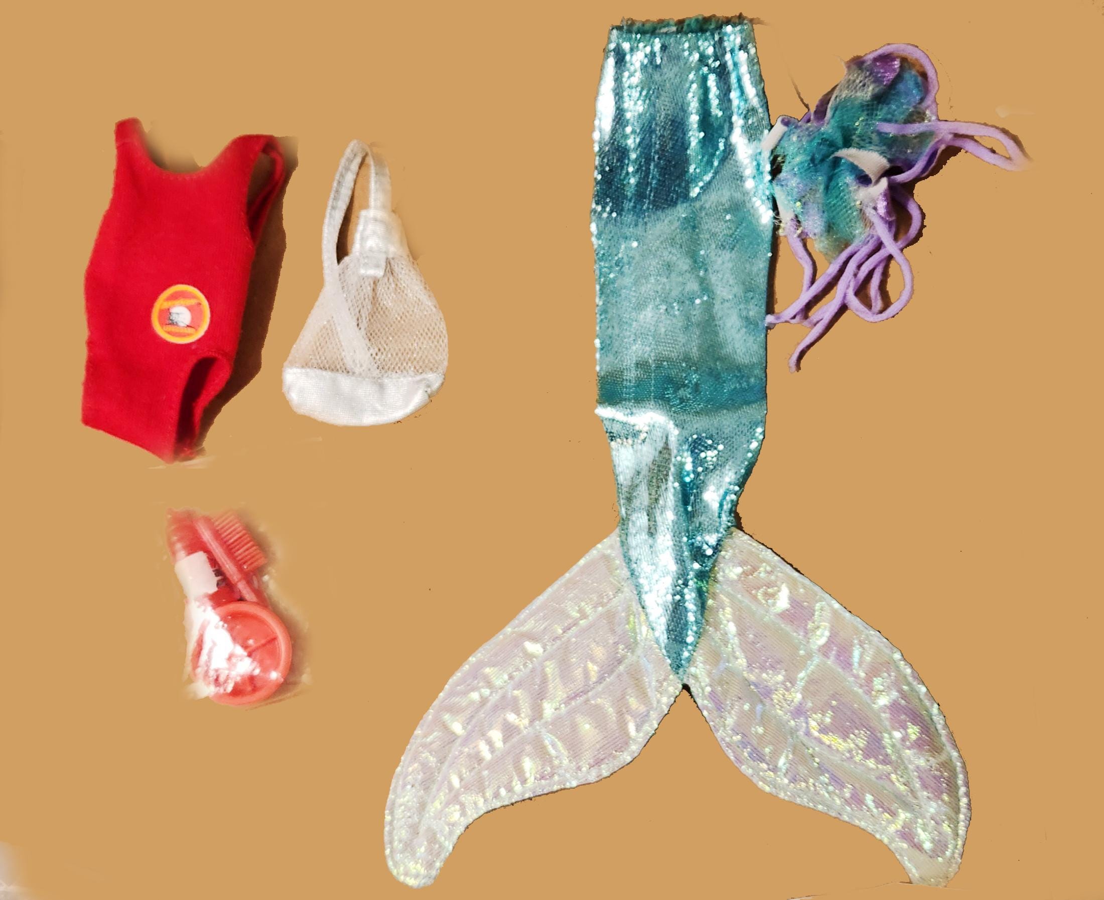 Baywatch 90's Barbie Brunette Friend - Mermaid Swimsuit - Etsy