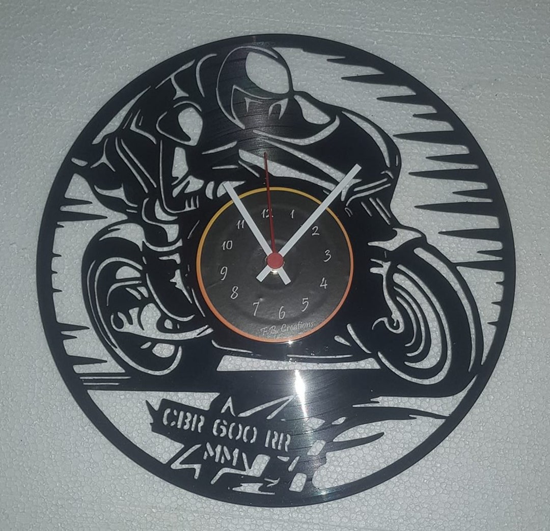 Motorbike Vinyl Clock Pattern in DXF Format for Laser Cutting or Cnc ...