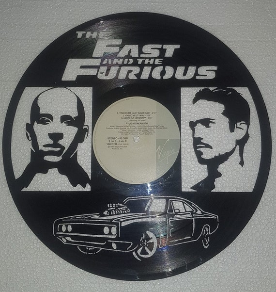 Fast and Furious Vinyl Clock Pattern in DXF Format for Laser - Etsy
