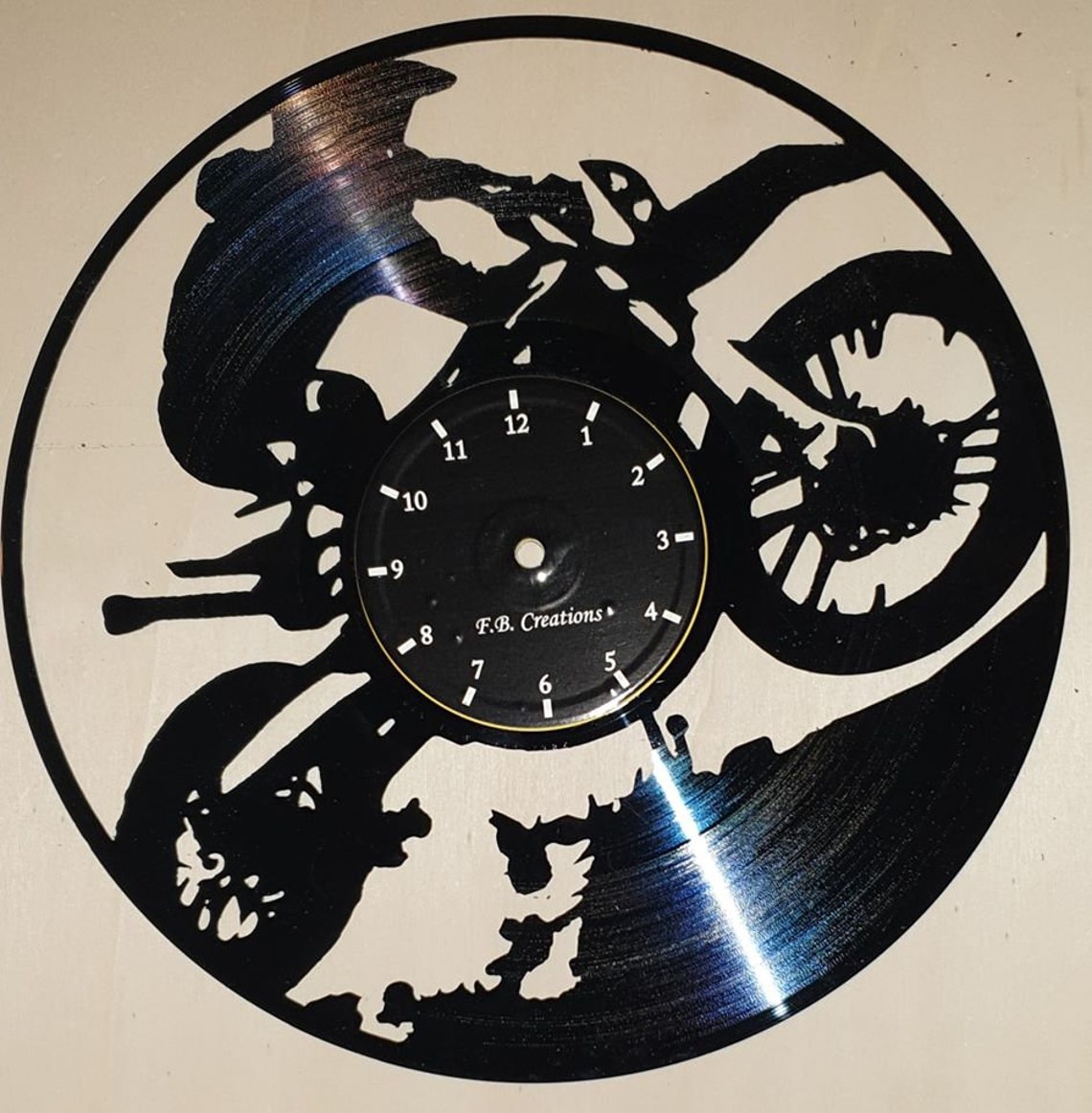 Motocross FMX Supercross Vinyl Clock Pattern in DXF Format for Laser ...