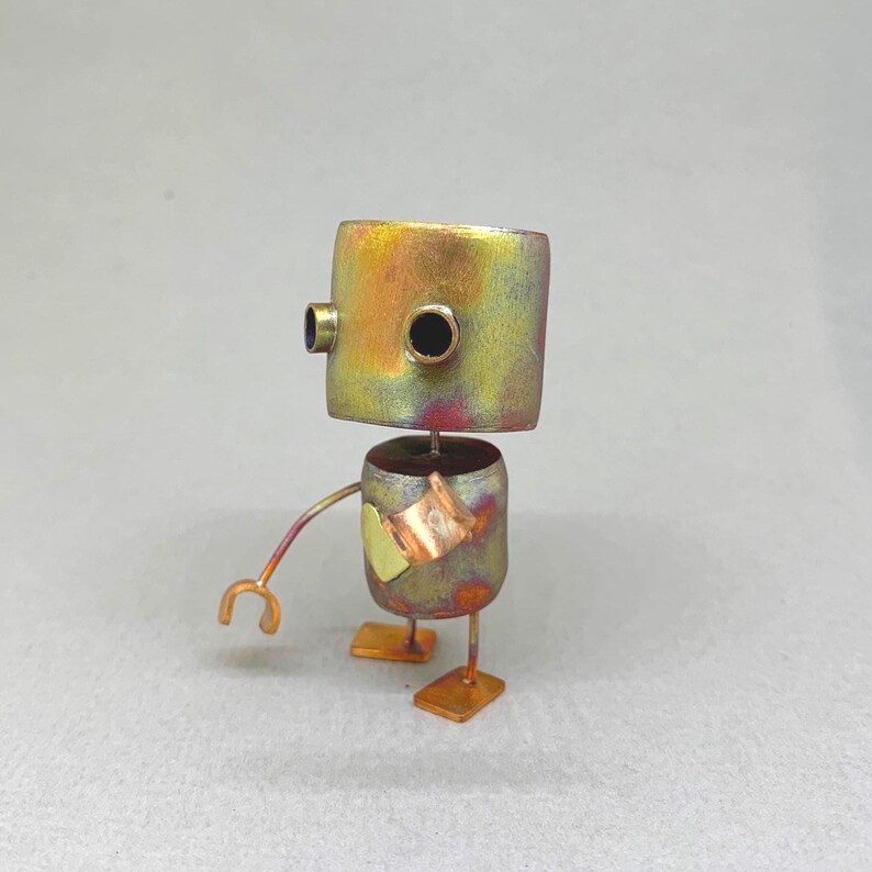 M-it - Small Copper Robot - Etsy