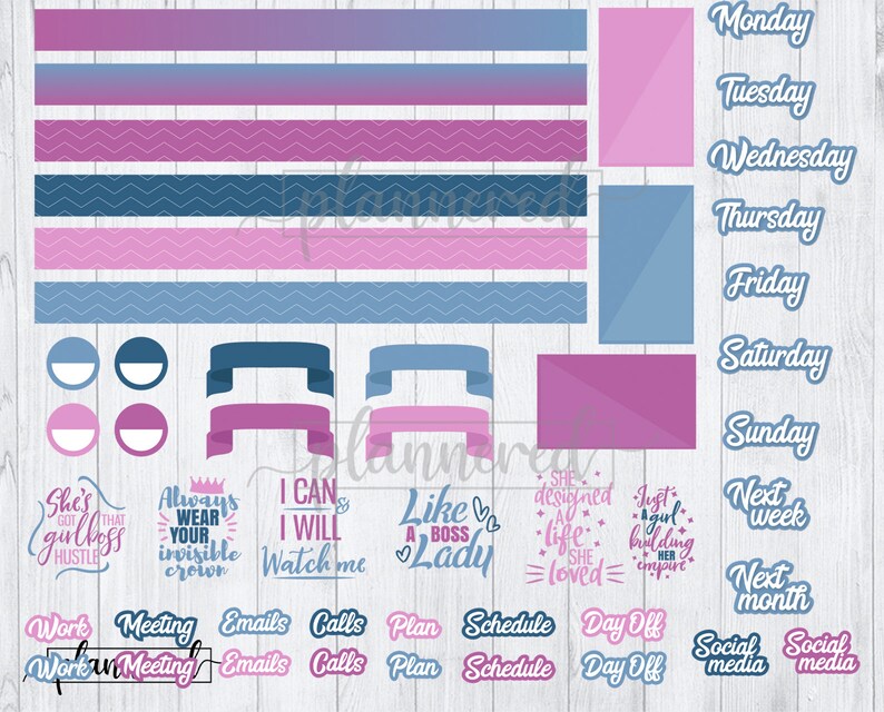 Digital Girl Boss Sticker Set 500 Girlboss Digital Sticker - Etsy