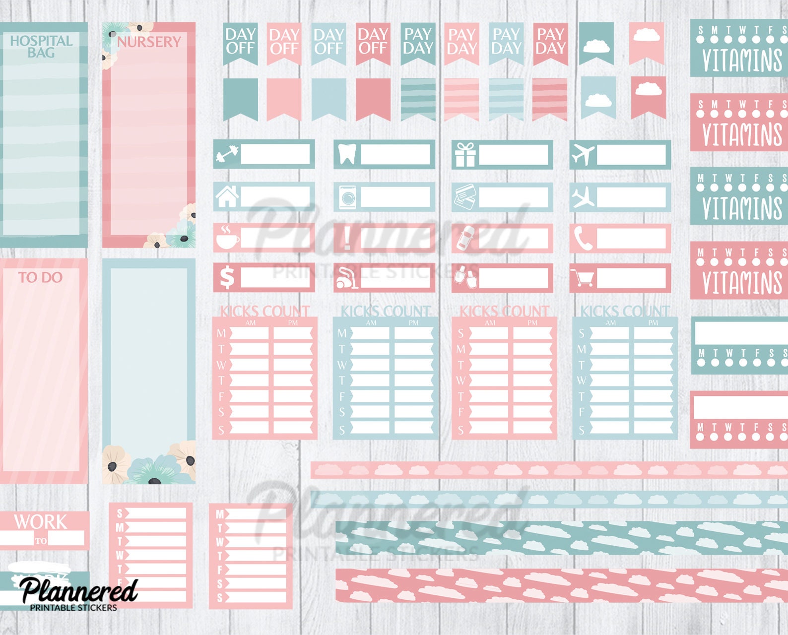 Pregnancy Digital Stickers 500 Digital Pregnant Stickers | Etsy