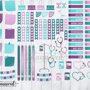 Student Nurse Digital Stickers, 600+ Student Nursing Digital Sticker ...