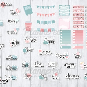 Pregnancy Digital Stickers, 500+ Digital Pregnant Stickers, Precropped ...