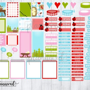 Picnic Digital Stickers, 500+ Summer Picnic Digital Sticker Set ...