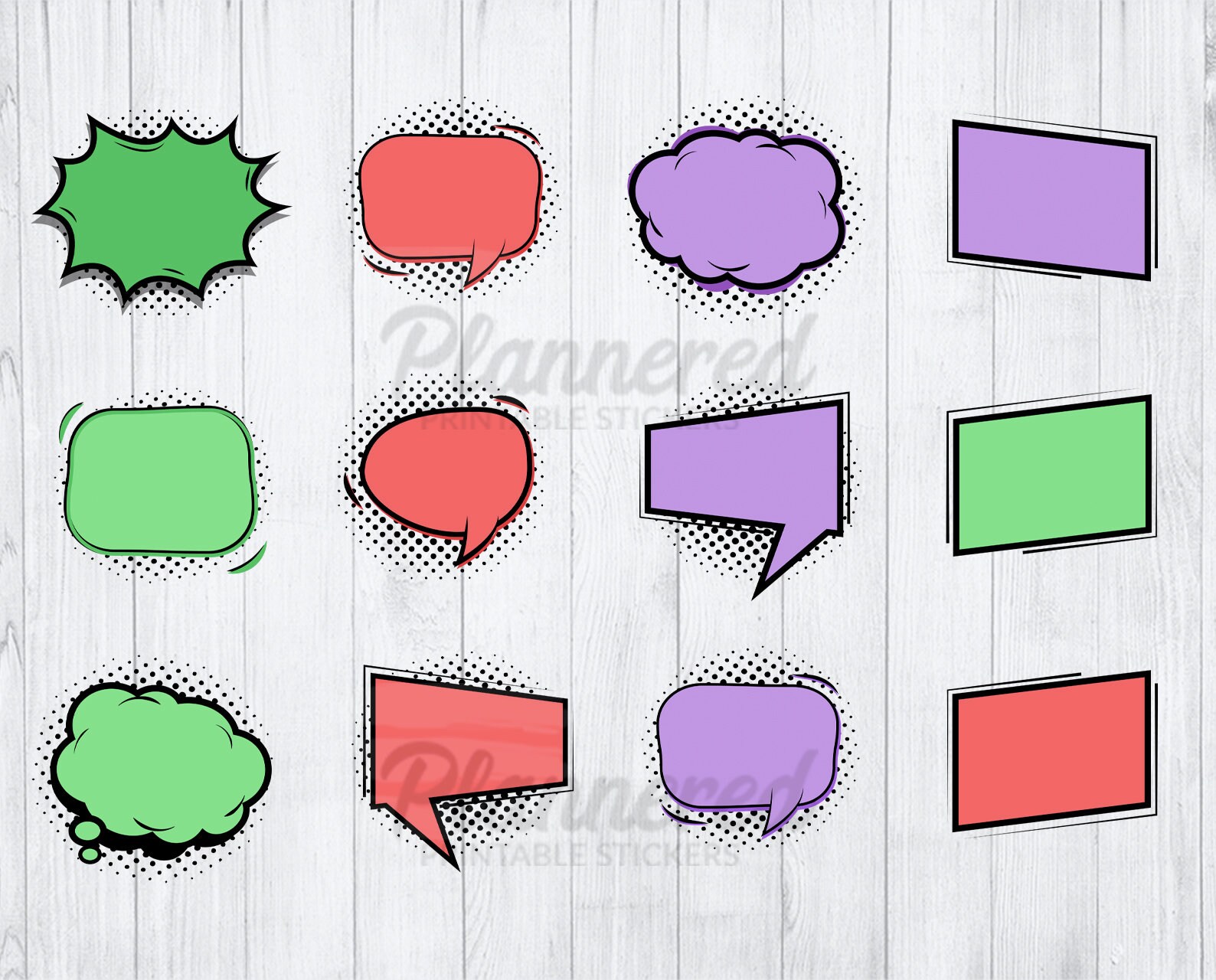 Digital Pop Stickers Comic Style Digital Goodnotes Stickers - Etsy