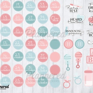 Pregnancy Digital Stickers, 500+ Digital Pregnant Stickers, Precropped ...