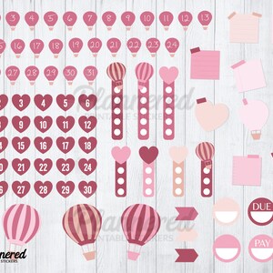 Romantic Digital Stickers, 500+ Digital Precropped Goodnotes Stickers ...