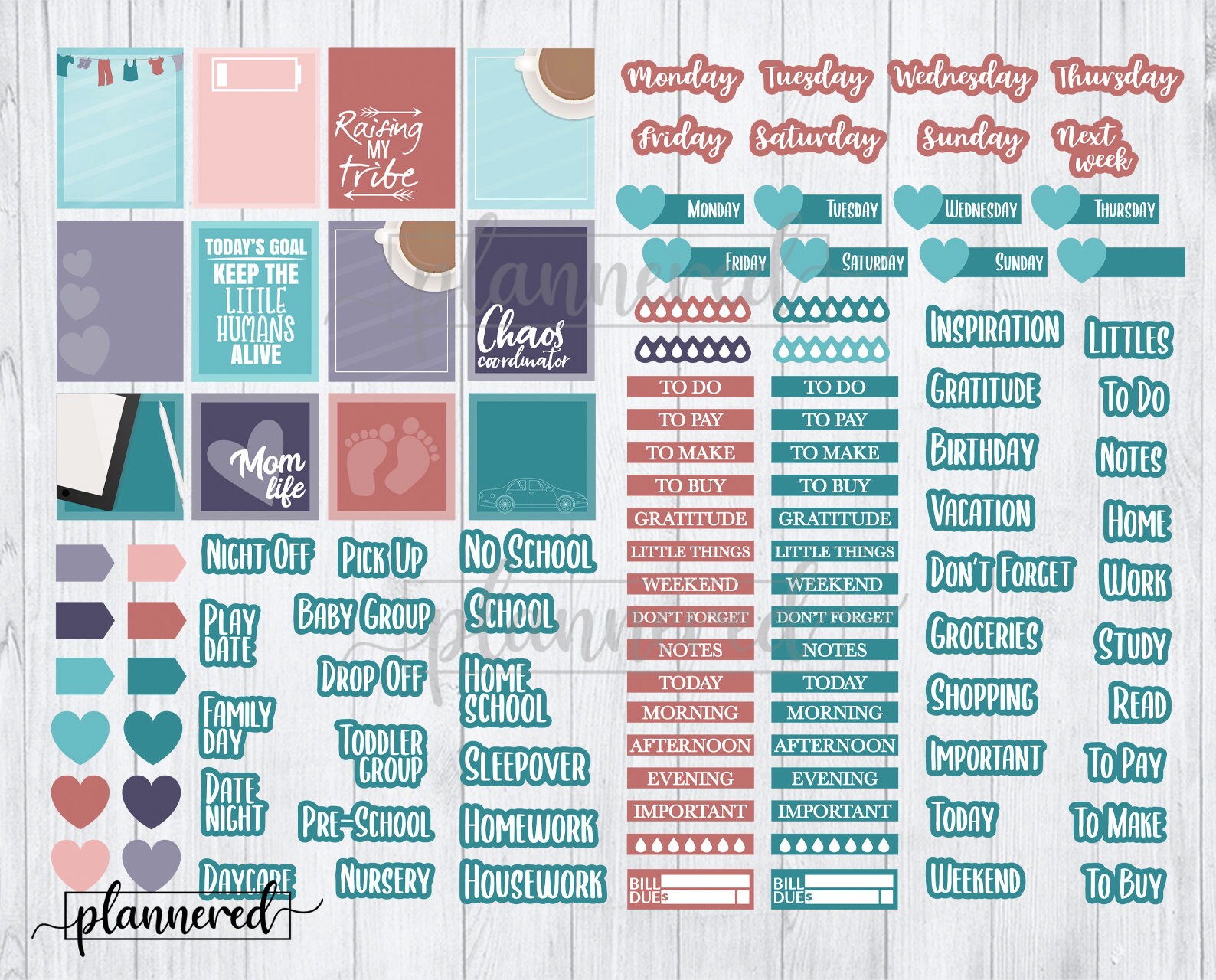 Mom Digital Stickers, Preschool Kids Digital Sticker Set, 600 ...
