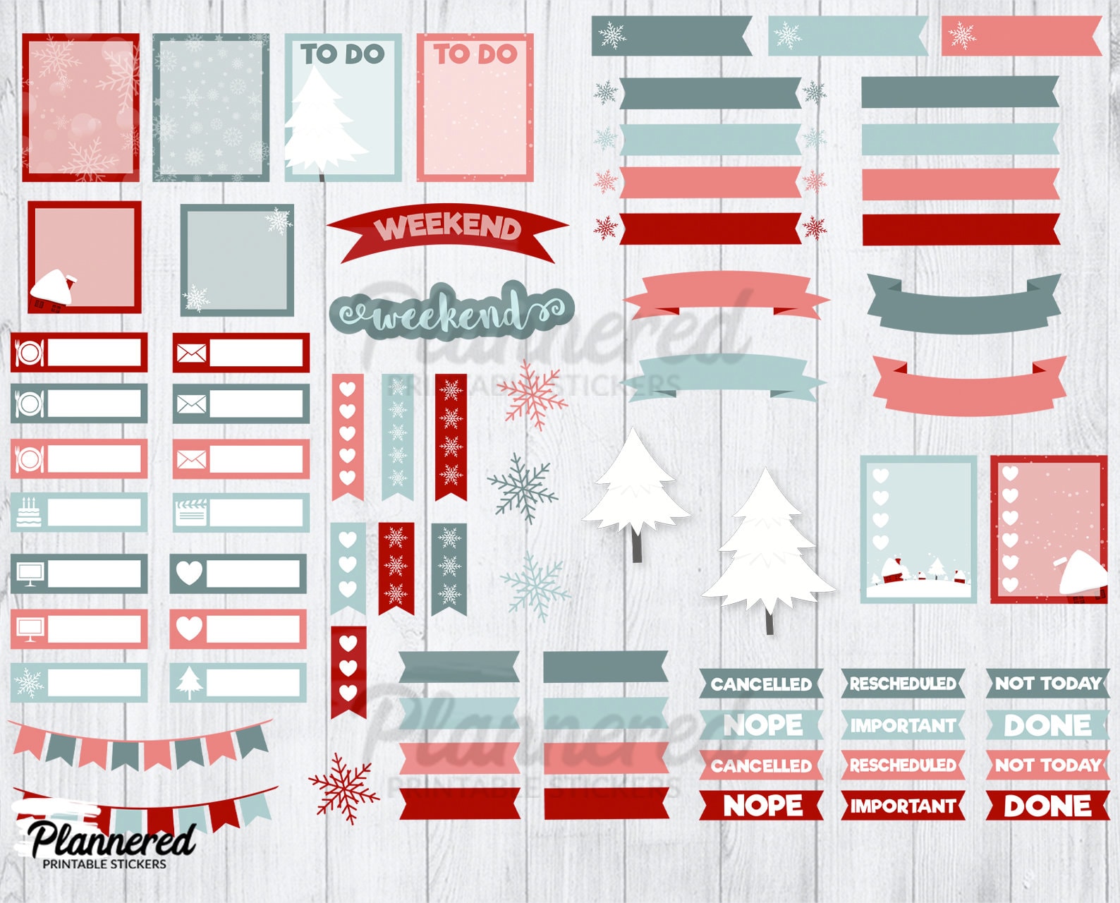 Winter Digital Stickers Digital Goodnotes Stickers 500 | Etsy