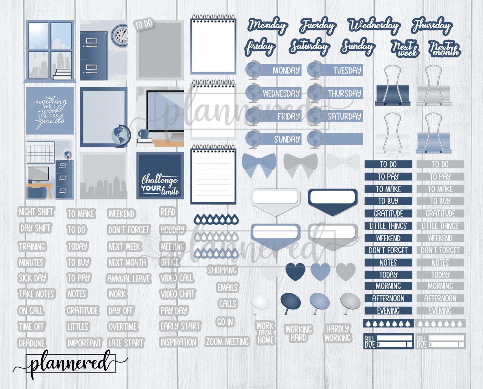 Work Digital Stickers 500 Office Working Digital Sticker - Etsy