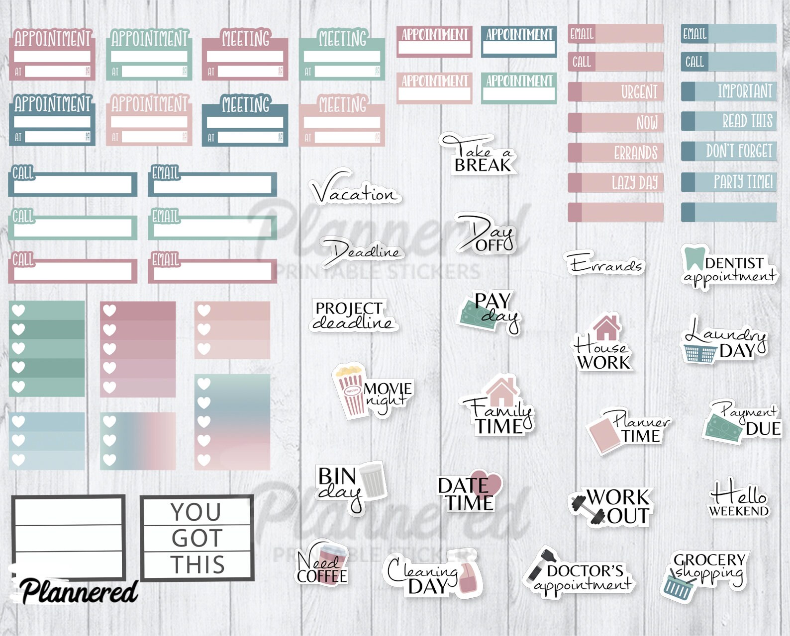 Girl Boss Digital Stickers 500 Work Digital Sticker Set | Etsy