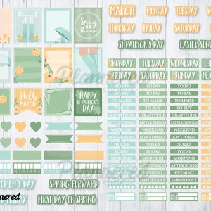 March Digital Stickers, 500+ March Digital Sticker Set, Precropped ...