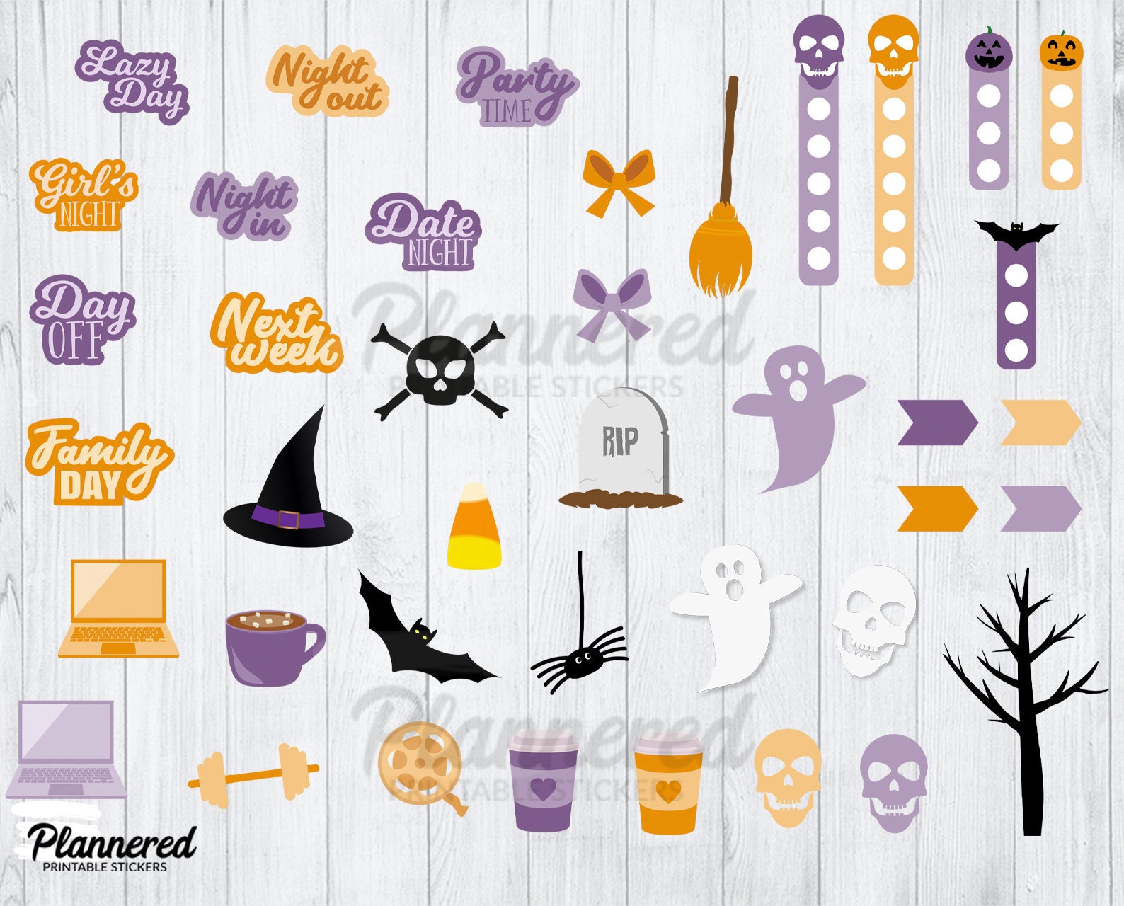 Halloween Digital Stickers 500 digital halloween stickers | Etsy