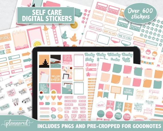 Self-care Digital Stickers 600 Enjoy Life Digital Sticker | Etsy