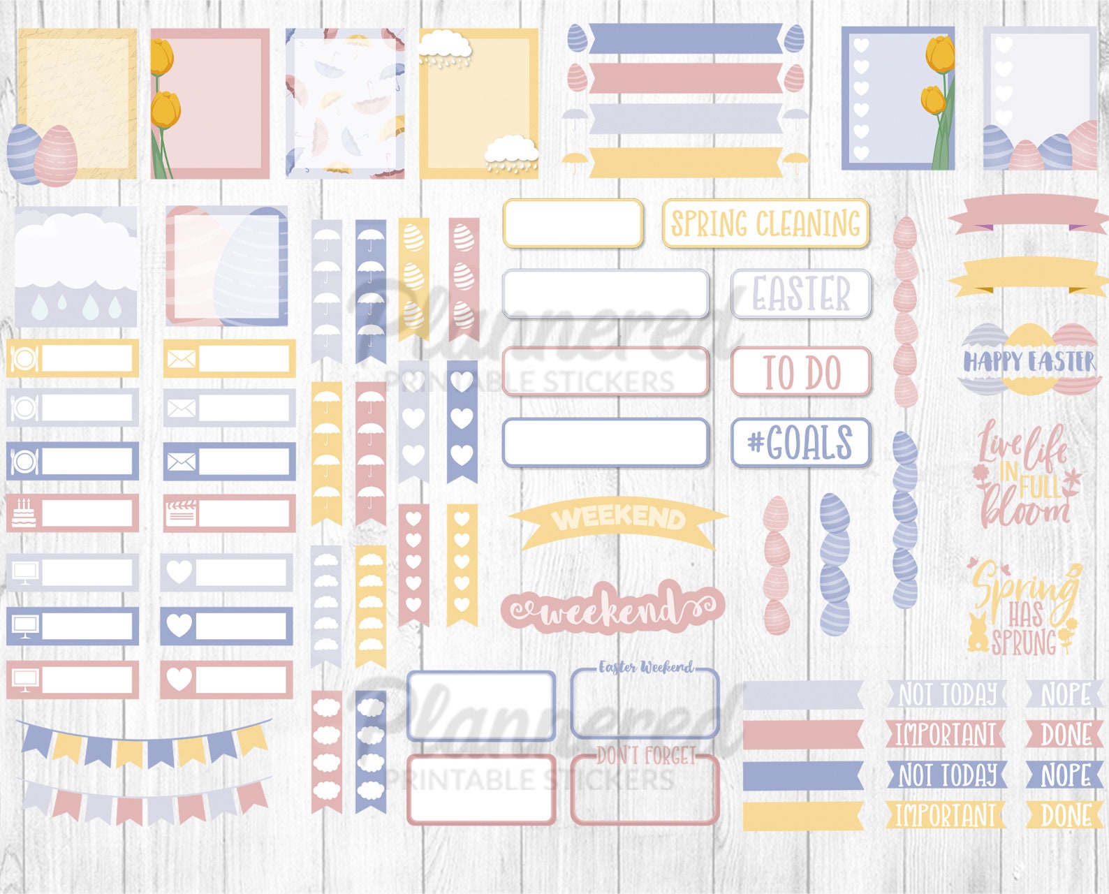 April Digital Stickers 500 April Digital Sticker Set | Etsy