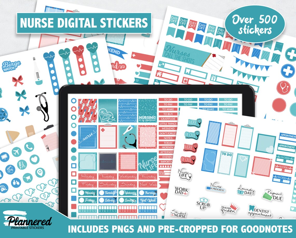 Nurse Digital Stickers Digital Goodnotes Stickers 520 - Etsy