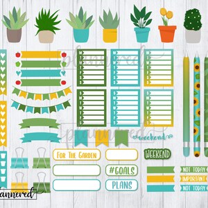 Gardening Digital Stickers, 500+ Digital Functional Gardening Sticker ...
