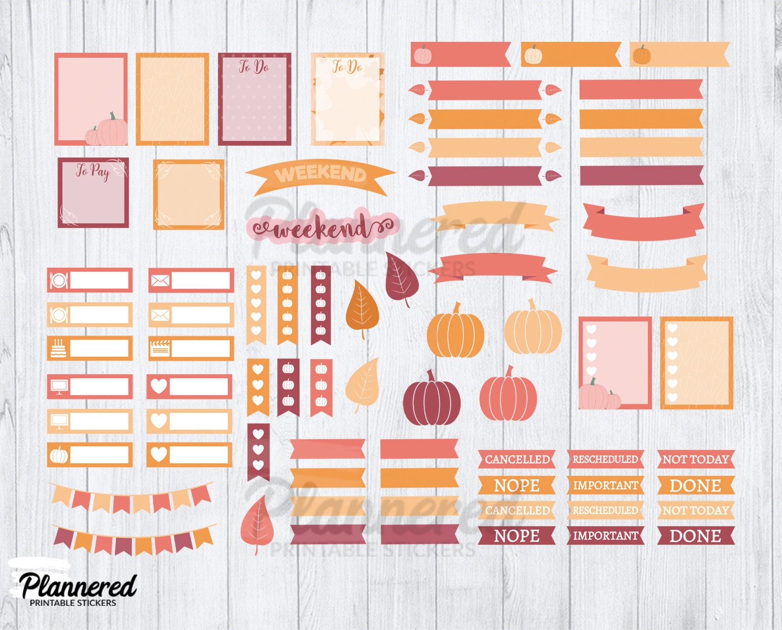 Fall Digital Stickers 500 Digital Fall Stickers Precropped - Etsy