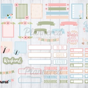 Spring Digital Stickers, 500+ Digital Floral Spring Sticker Set ...