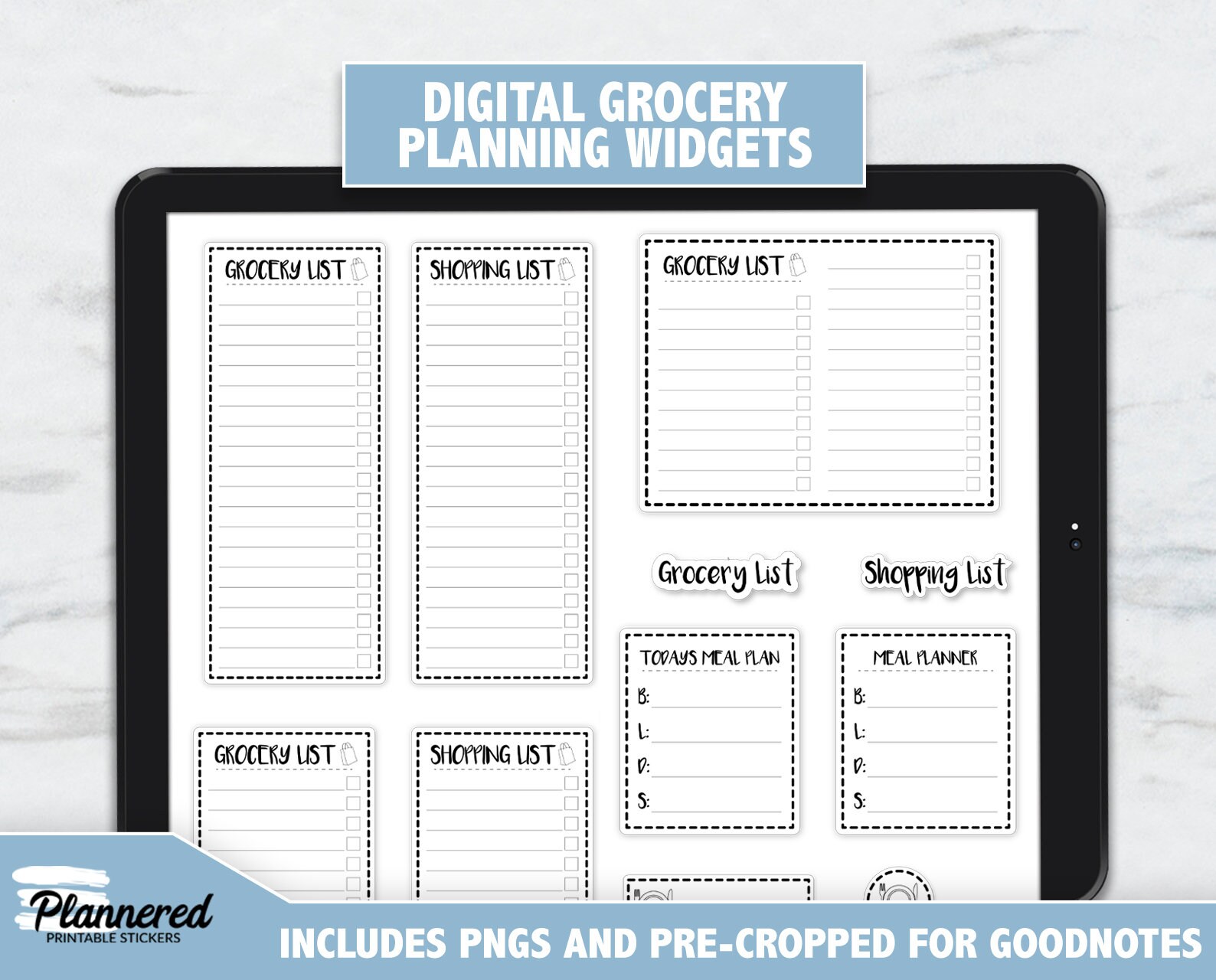 Digital Grocery Planner Stickers Grocery Digital Stickers - Etsy
