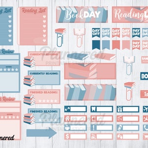 Reading Digital Stickers, 500+ Digital Book Shelf Sticker Set ...