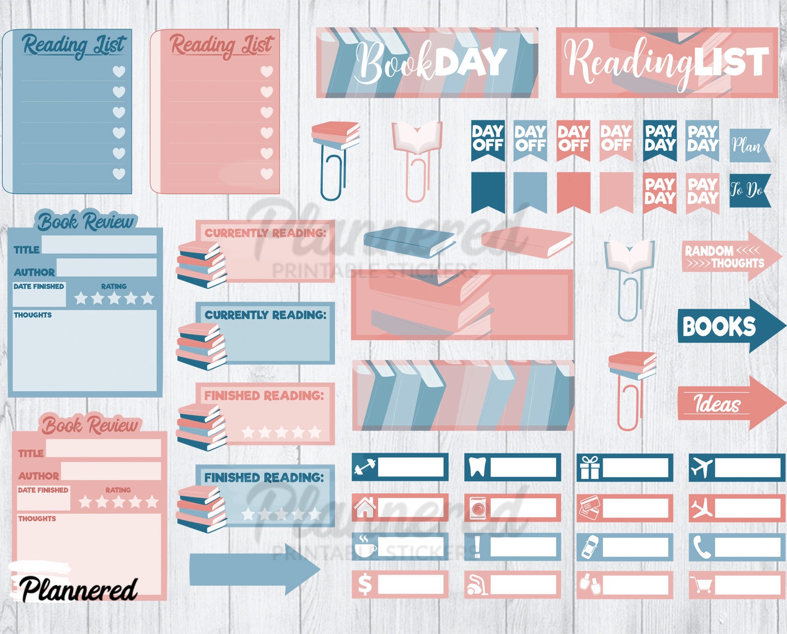 Reading Digital Stickers 500 Digital Book Shelf Sticker Set | Etsy