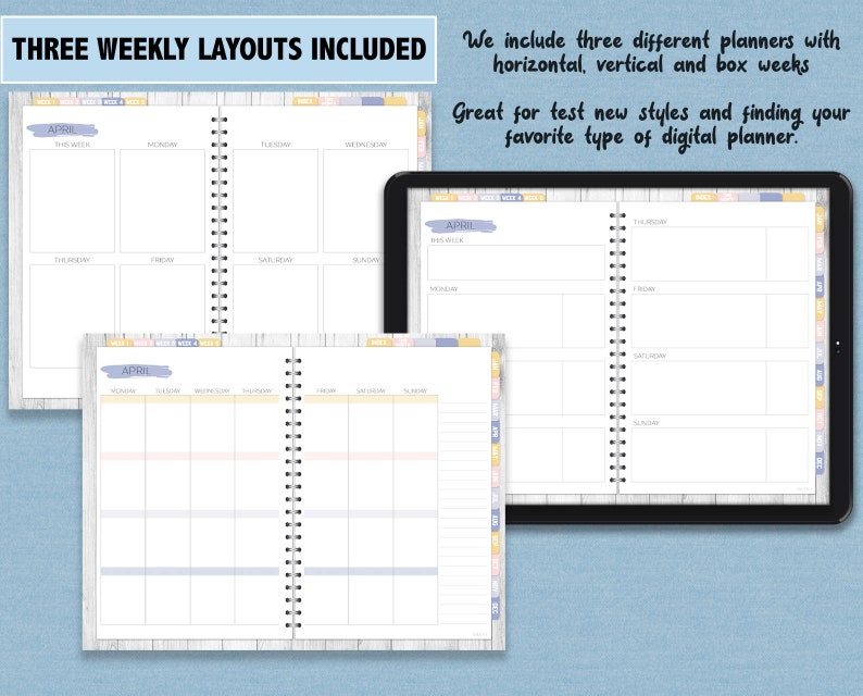 Undated Digital Planner Compact Lifestyle Digital Planner - Etsy