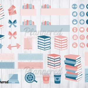 Reading Digital Stickers, 500+ Digital Book Shelf Sticker Set ...